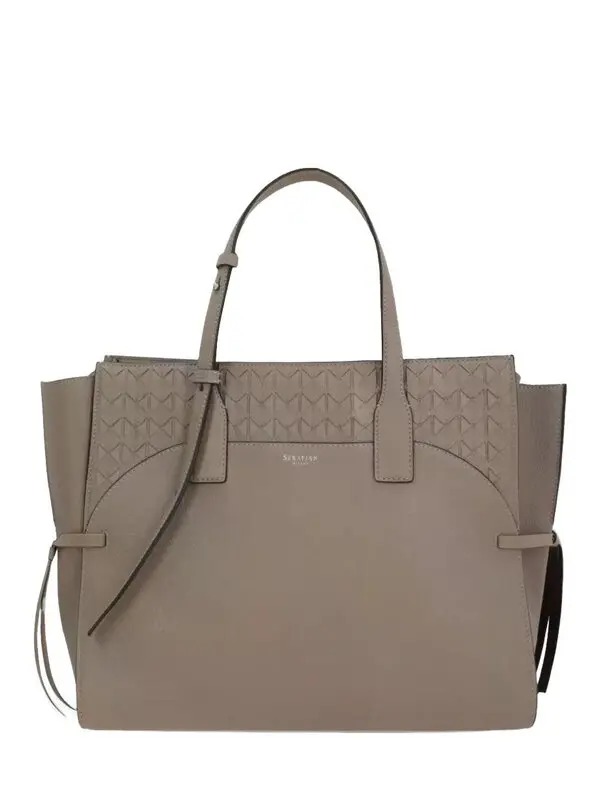 SERAPIAN Leather Tote Bag - Neutrals
