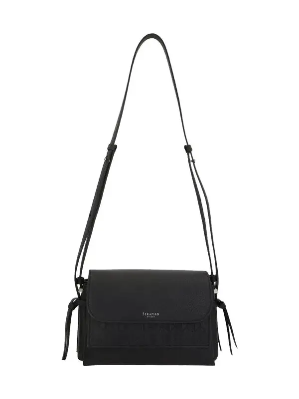 SERAPIAN Tassel-detail Crossbody Bag - Black