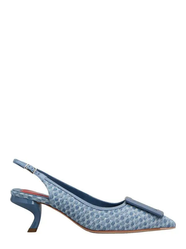 ROGER VIVIER Virgule Slingback Pump - Cielo Scuro