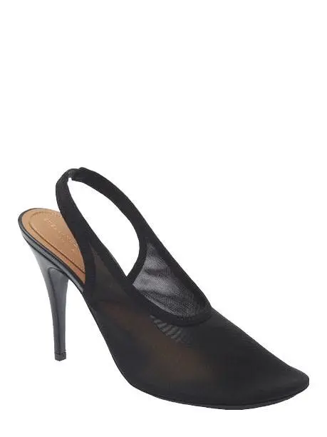 Stella McCartney Stretch Mesh Slingback Pumps - Black