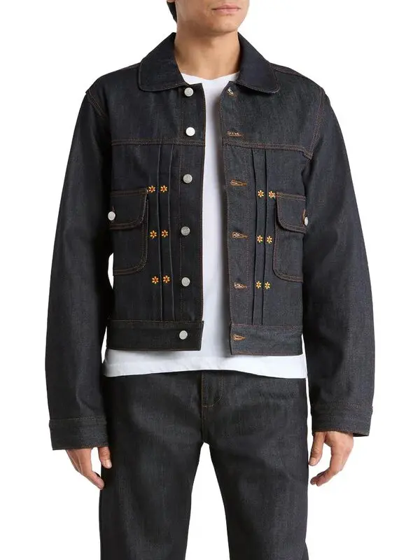NOTHING GROWS OVERNIGHT Growth Denim Trucker Jacket - Raw Denim