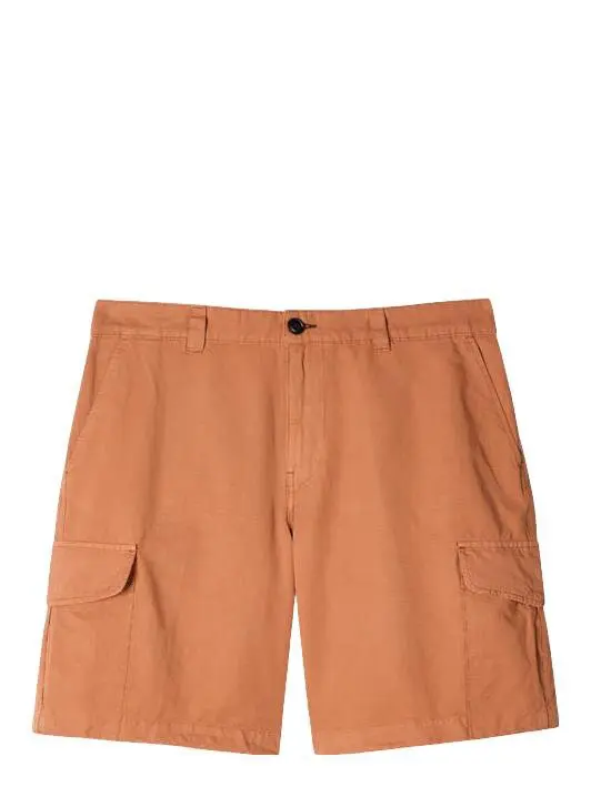 Paul Smith Cotton-linen Cargo Shorts - Red