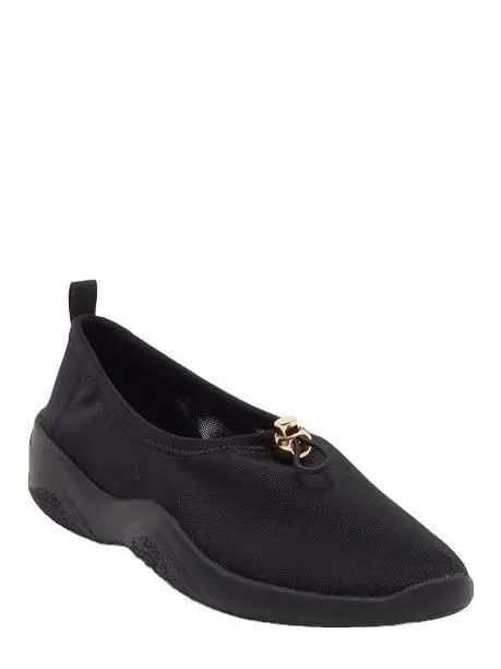 LOEFFLER RANDALL Raina Stretch Knit Flat - Black