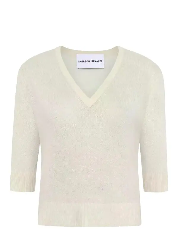 EMERSON RENALDI V-neck Sweater - Neutrals