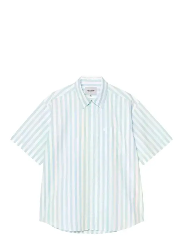 Carhartt Work In Progress S/s Royce Striped Pocket Shirt - Blue