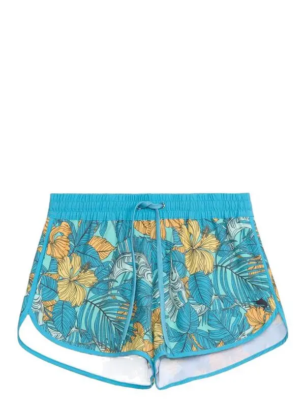 SALT LIFE Sailfish Blossom Aqua Trunks - Pool Blue