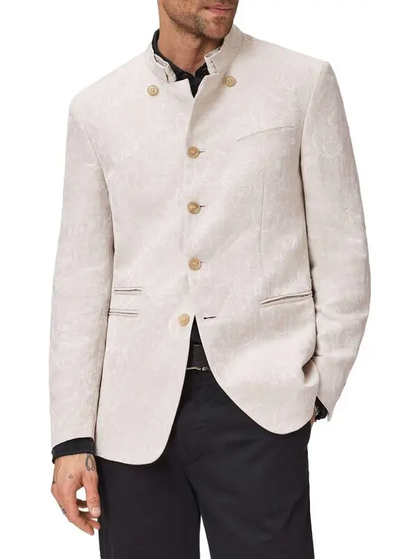 John Varvatos Logan Paisley Jacket - Eggshell