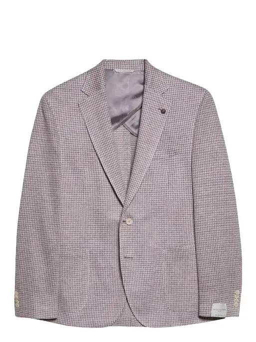 JACK VICTOR Hampton Knit Houndstooth Sportcoat - Mauve