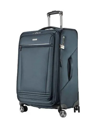 RICARDO BEVERLY HILLS Avalon Softside 24" Checked Spinner - Storm Blue