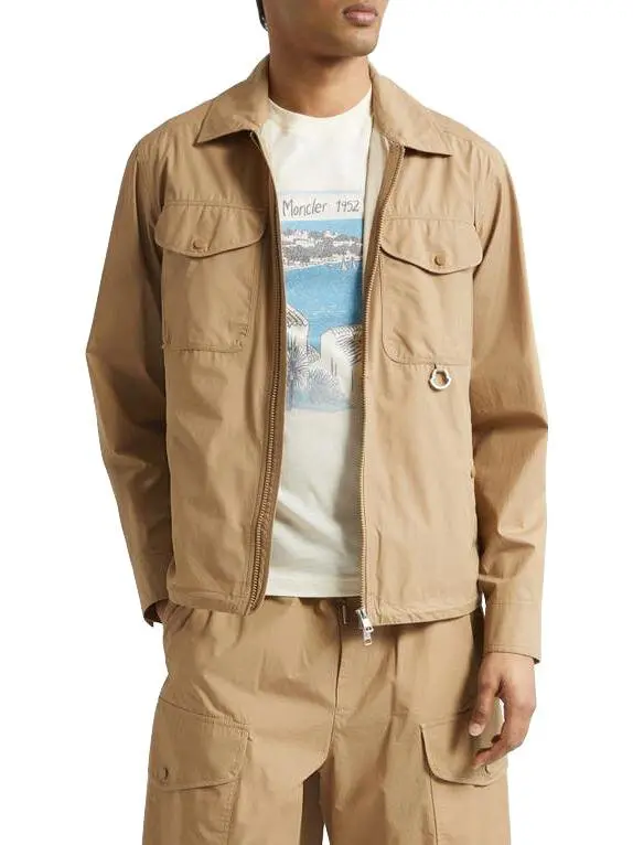 Moncler Cotton Poplin Shirt Jacket - Cocoa Creme