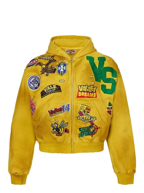 VALE FOREVER Doodle Zip Up - Yellow