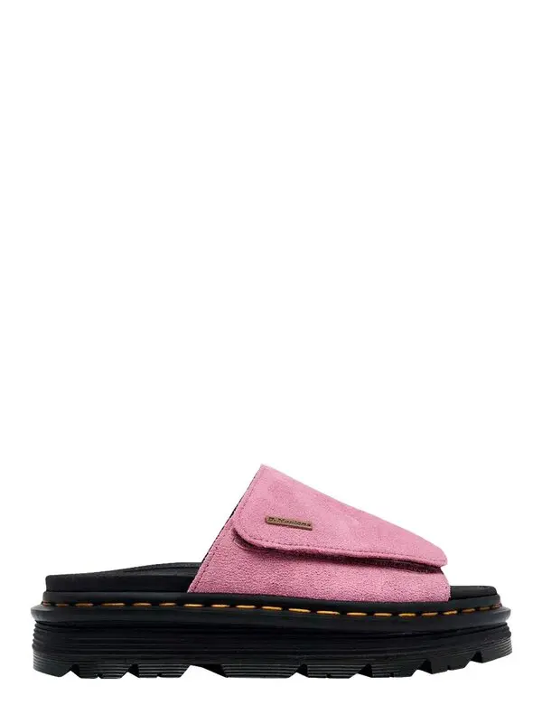 Dr. Martens Suede Strap Platform Slide Sandal - Pink