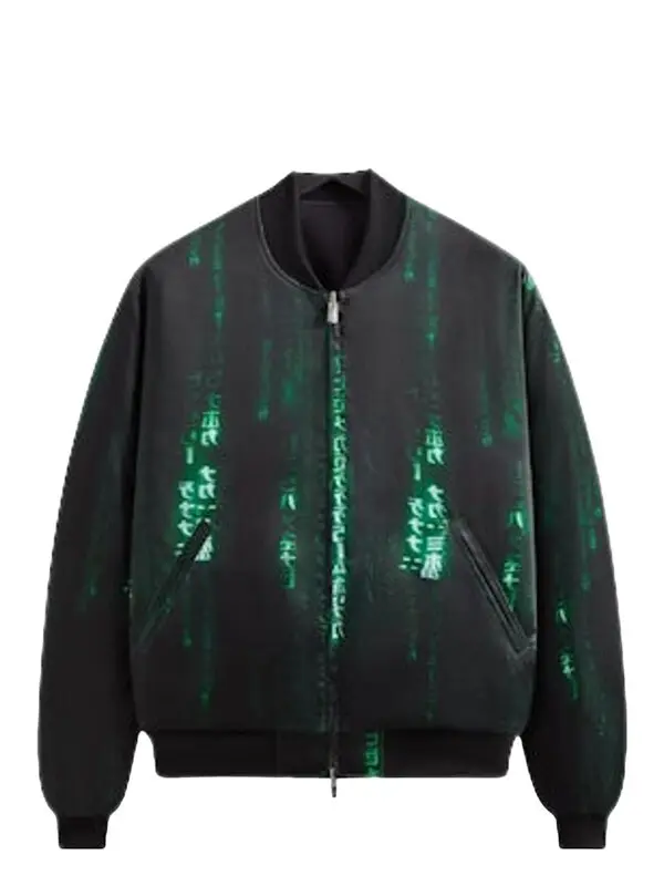Kith For The Matrix Vance Satin Bomber Jacket - Black