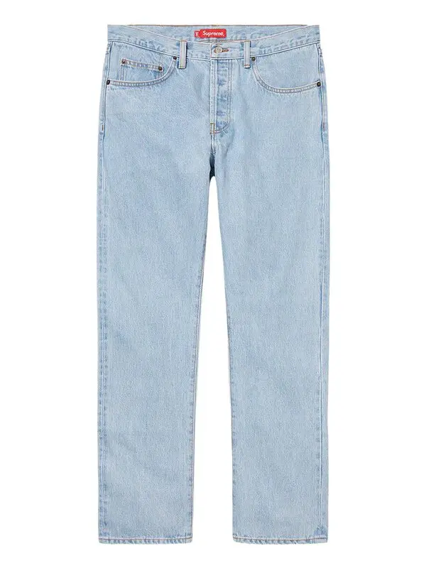 Supreme Stone Washed Slim Jeans - Blue