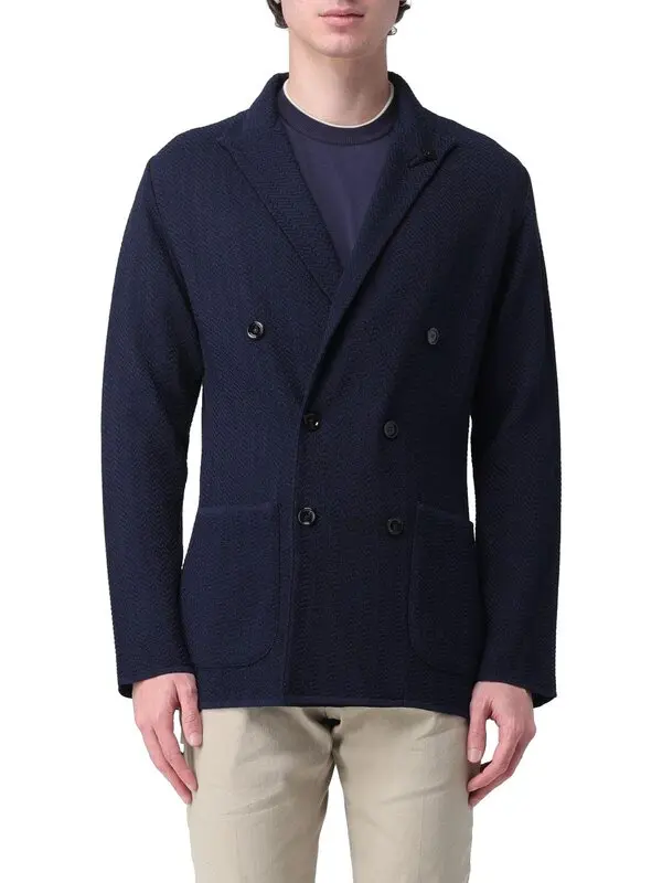 LARDINI Double-breasted Blazer - Blue