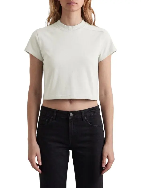 Rick Owens Cropped Cotton T-shirt - Grey