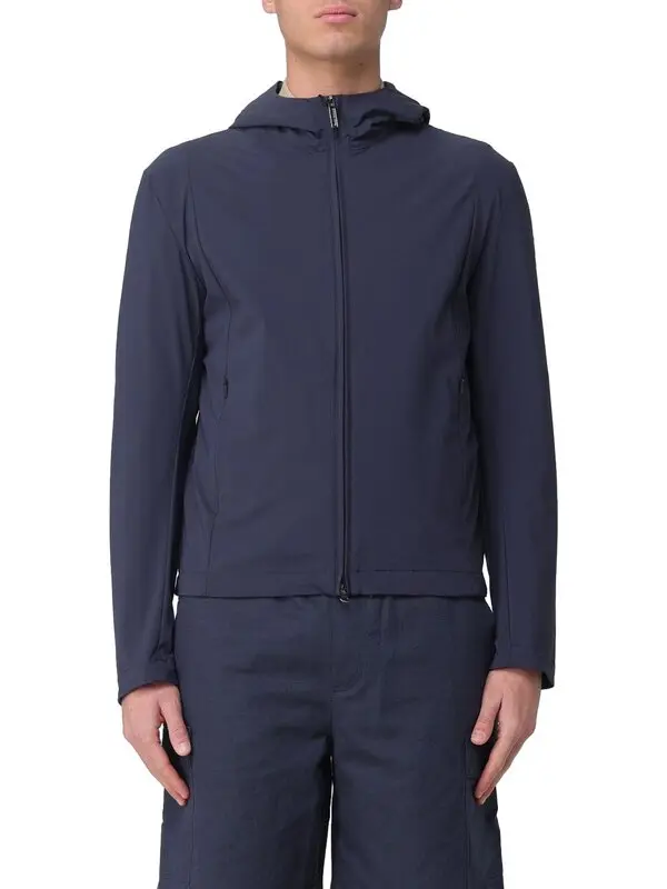 COLMAR Hooded Stretch Microfiber Jersey Zip-up Jacket - Blue