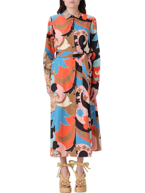 Etro Printed Shirt Dress - Blue