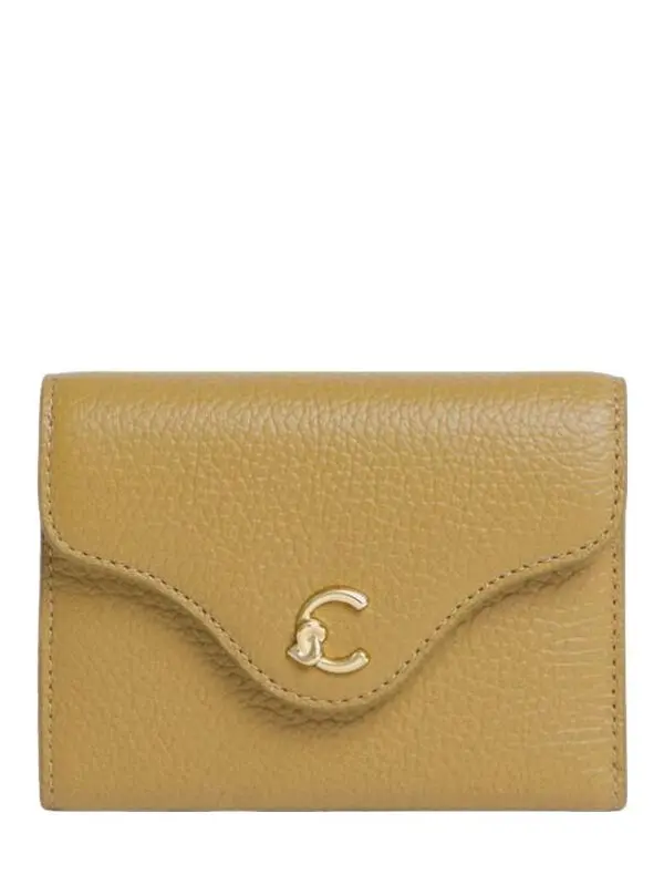 COCCINELLE Leather Wallet With Turn Lock Closure - Green