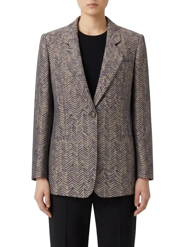 Giorgio Armani Printed Jacket - Blue