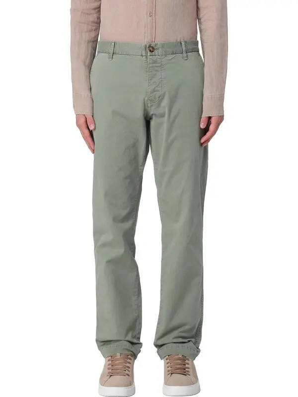 BLAUER. Straight Leg Trousers - Olive