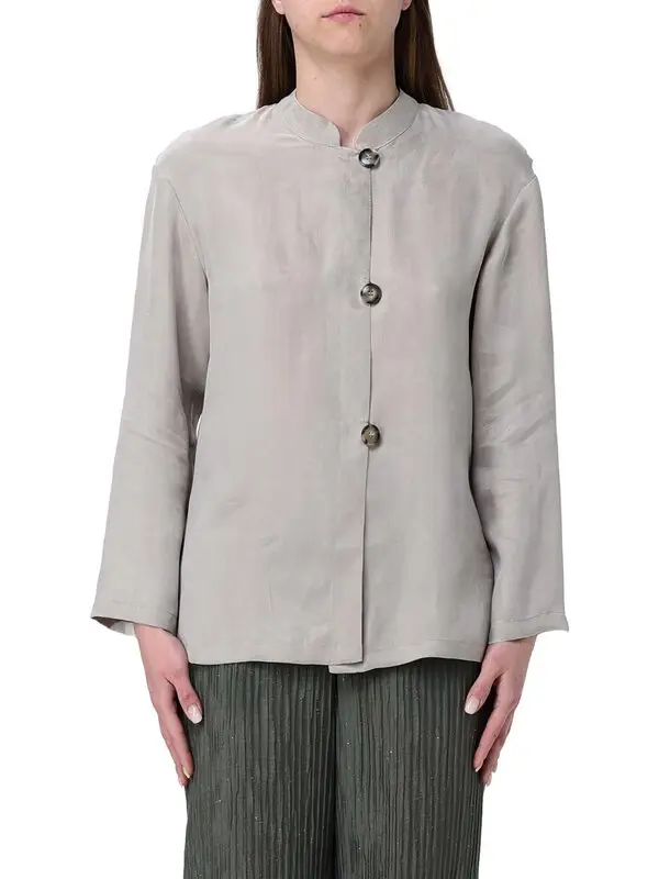 Emporio Armani Button Detailed Jacket - Pearl