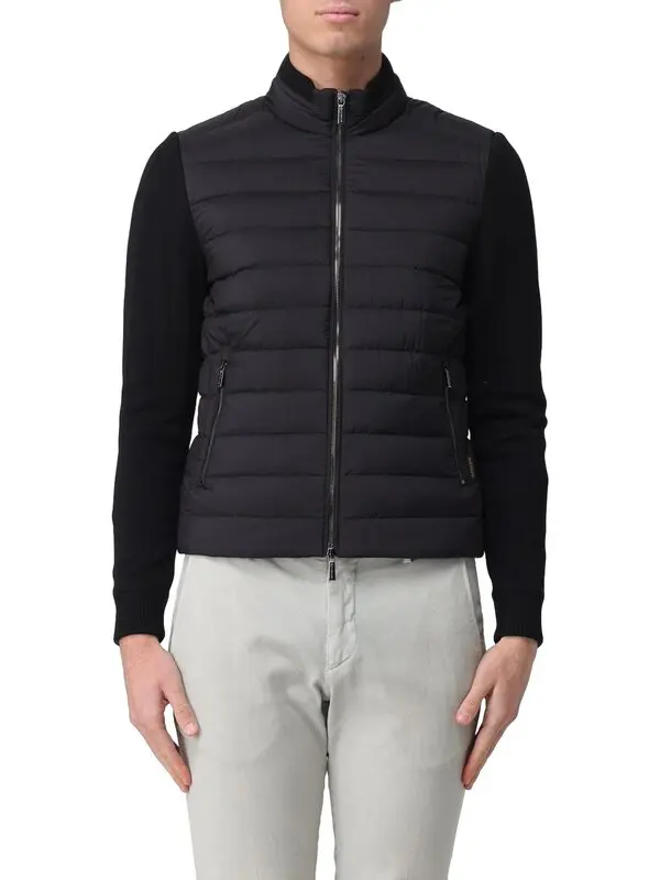MOORER Down Padded Quilted Jacket - Black