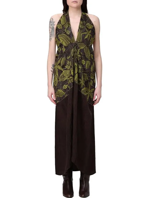 TELA Halterneck Dress - Brown