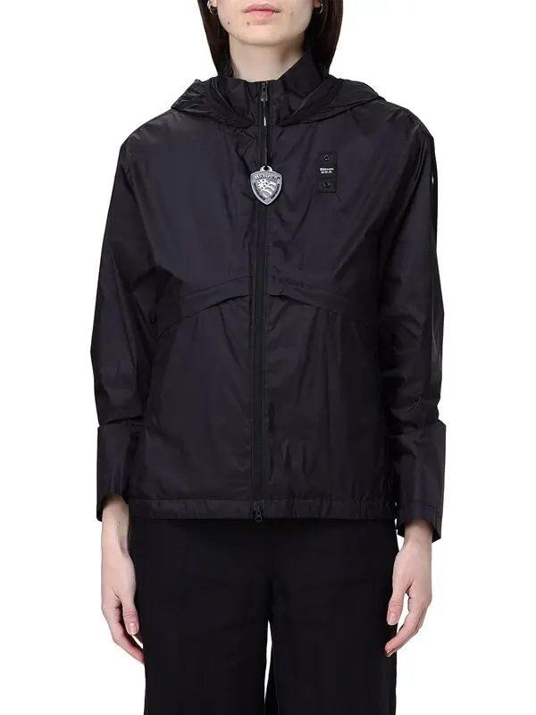 BLAUER. Polyester Hooded Jacket - Black