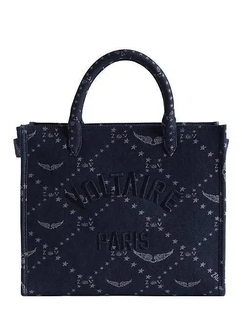 Zadig&Voltaire Angel Branded Denim Tote Bag - Silent