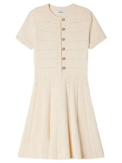 Sandro Slim-fit Knitted Mini Dress - Vanilla