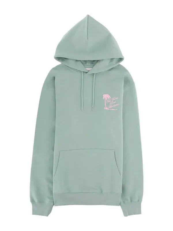 Drole De Monsieur Slogan Print Hoodie - Green