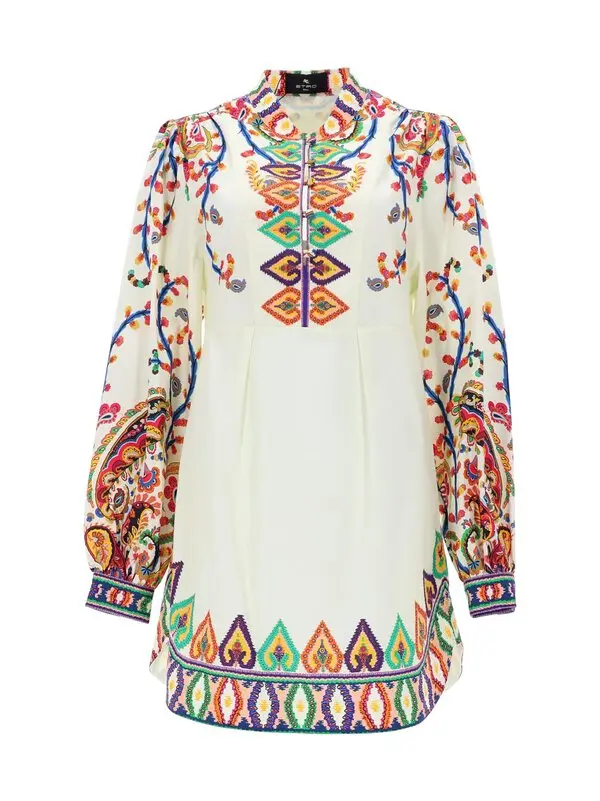 Etro Paisley Print Mini Dress - Multicolour