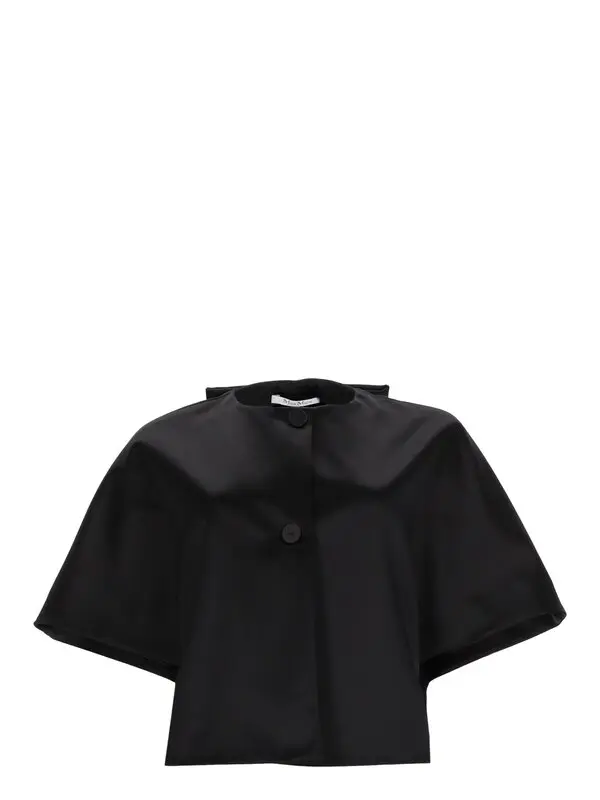 Max Mara Omelia Satin Cape - Black