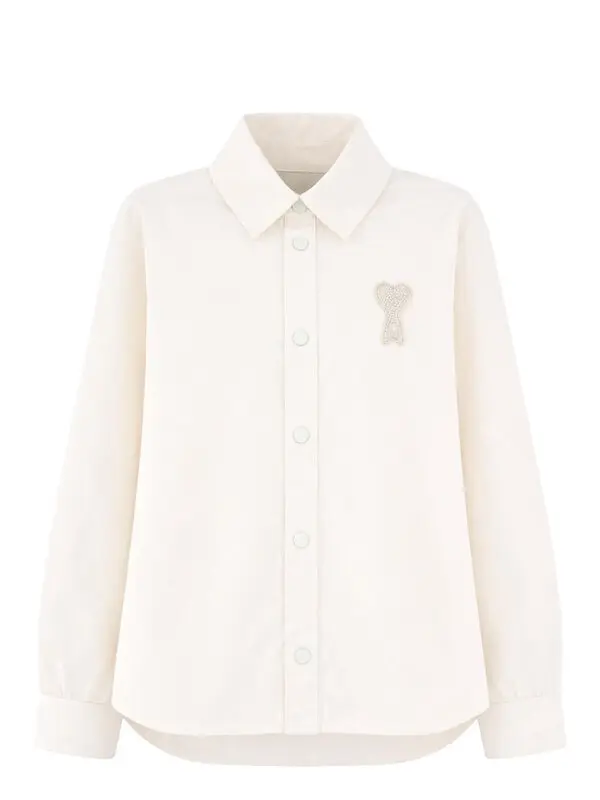 Ami Logo Overshirt - Ivory