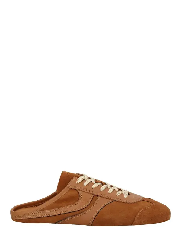 Dries Van Noten Suede Sneaker Mule - Brown