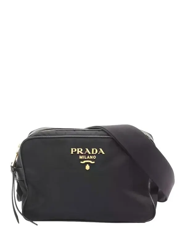 Prada Logo-plaque Crossbody Bag - Black