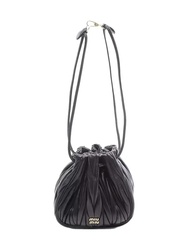 Miu Miu 2020s Matelassé Leather Handbag - Black