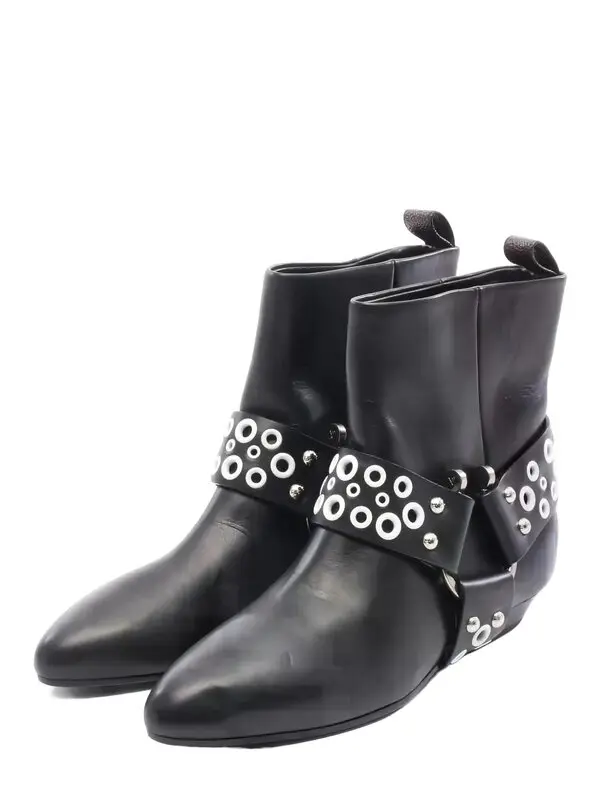 LOUIS VUITTON 2019 Monogram Strap Short Boots - Black