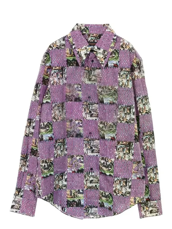 LOUIS VUITTON 2020s Damier Shirt - Purple