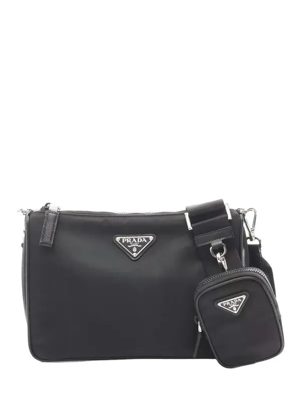 Prada Saffiano Leather Shoulder Bag - Black
