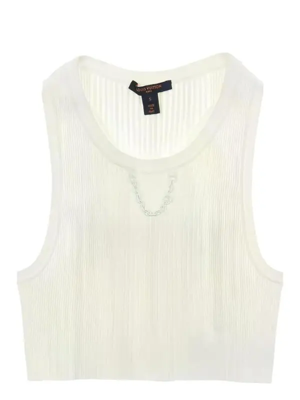 LOUIS VUITTON Ribbed Tank Top - White