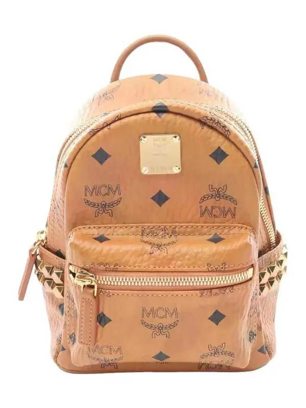 Mcm Visetos Top-handle Backpack - Brown