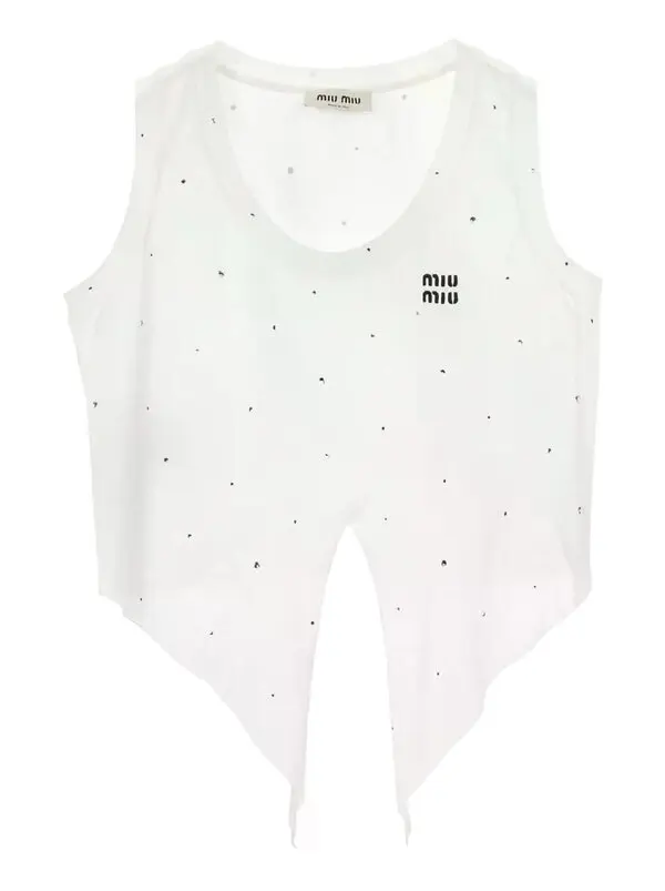 Miu Miu Sleeveless Tank Top - White