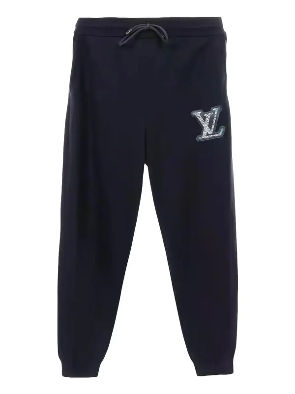 LOUIS VUITTON 2010s Logo-patch Track Pants - Blue