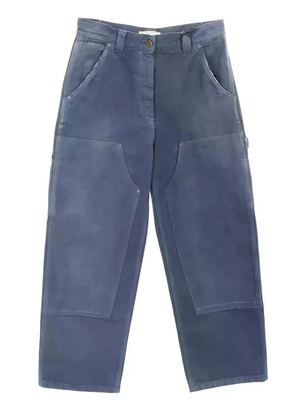 Prada 2020s Cotton Cargo Trousers - Blue