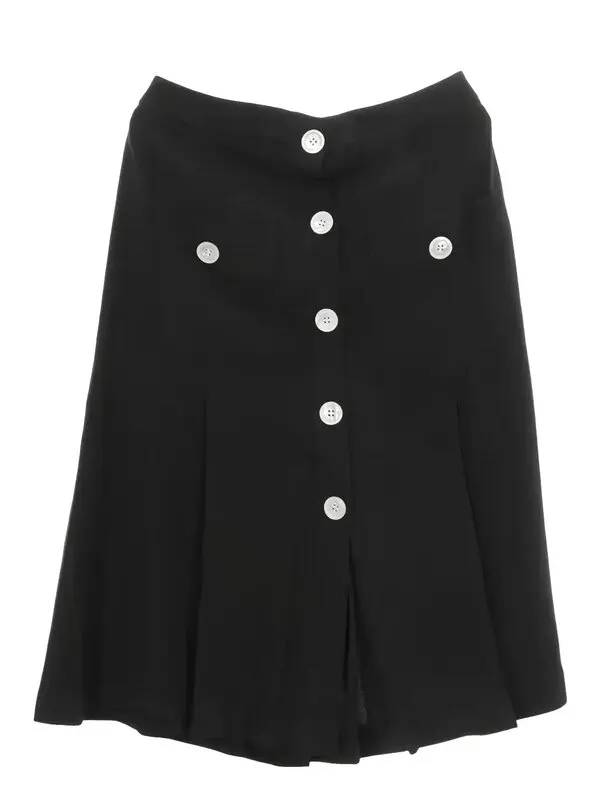 Prada 2010s Buttoned Skirt - Black