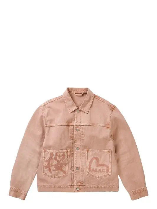 PALACE X Evisu Type 2 Denim Jacket - Pink Wash