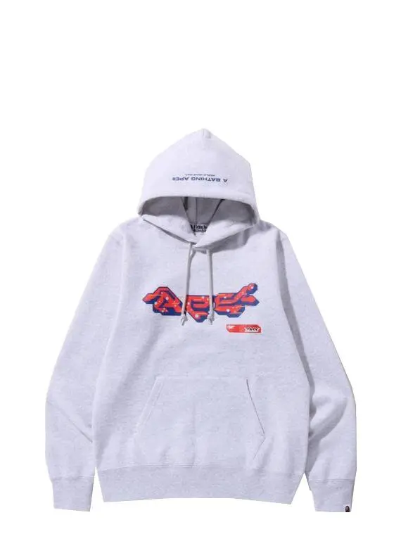 A BATHING APE Graphic Pullover Hoodie - Gray