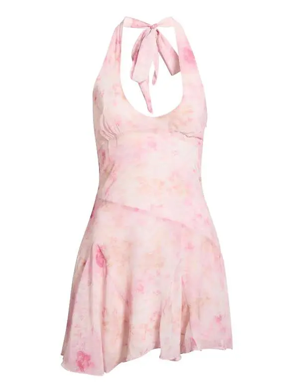 Princess Polly Valorie Halter Mini Dress - Pink